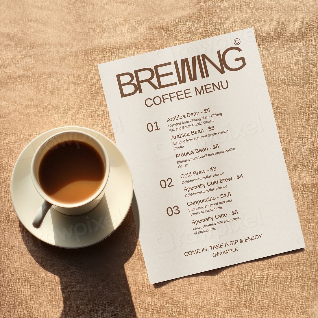 Coffee menu mockup psd | Premium PSD Mockup - rawpixel