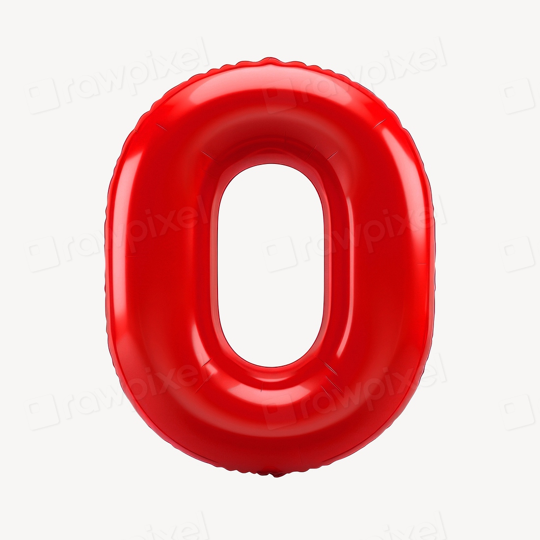 Number zero red 3D balloon | Free Photo Illustration - rawpixel