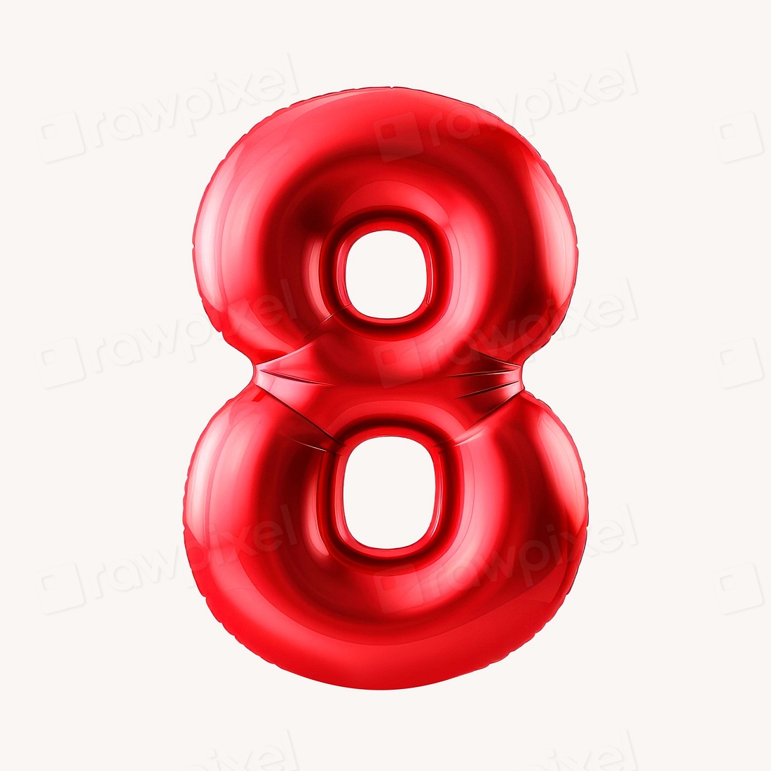 Number eight red 3D balloon | Free Photo Illustration - rawpixel