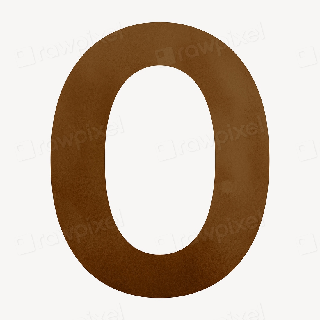 Number 0 brown digital art | Free Photo Illustration - rawpixel