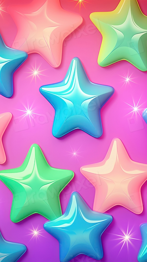 Star inflated 3d wallpaper pattern | Free Photo Illustration - rawpixel