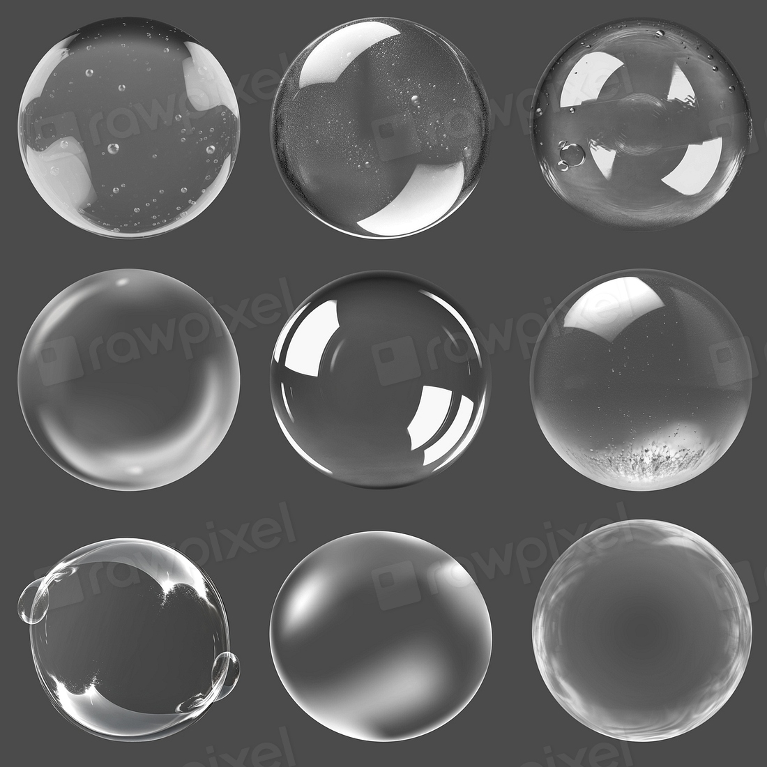 Soap bubble design element set | Free Photo - rawpixel