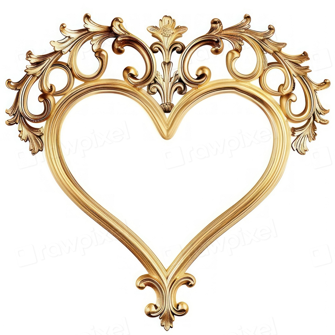 Coquette gold vintage heart frame | Free Photo - rawpixel