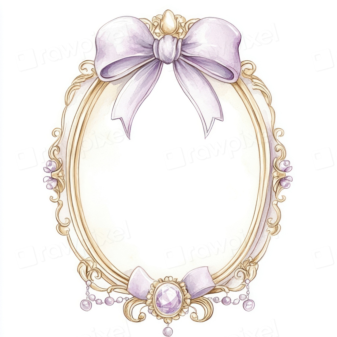 Oval frame illustration vintage pastel | Free Photo Illustration - rawpixel