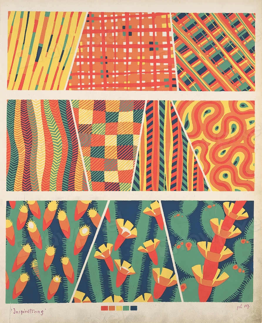 Ten compositions: geometric plant forms | Free Photo Illustration ...