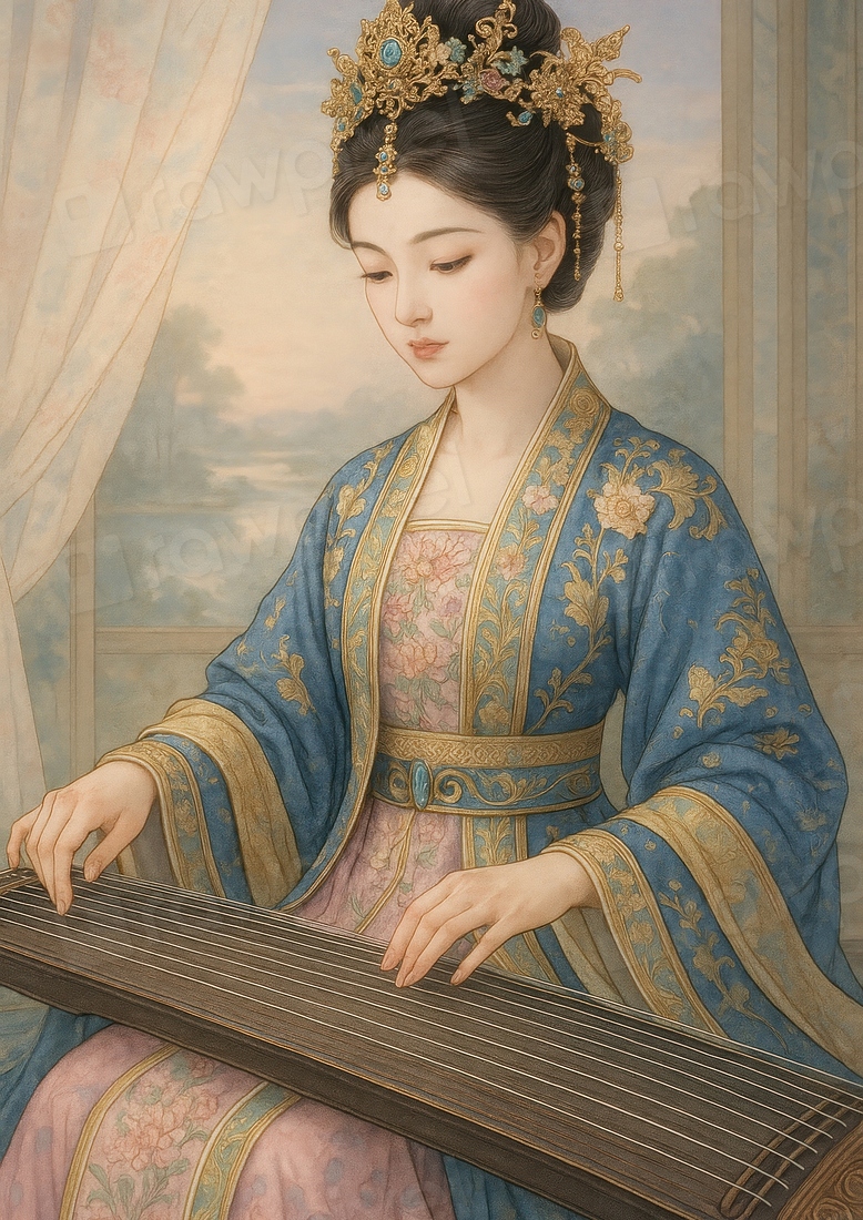 Elegant traditional musical portrait | Free Photo Illustration - rawpixel