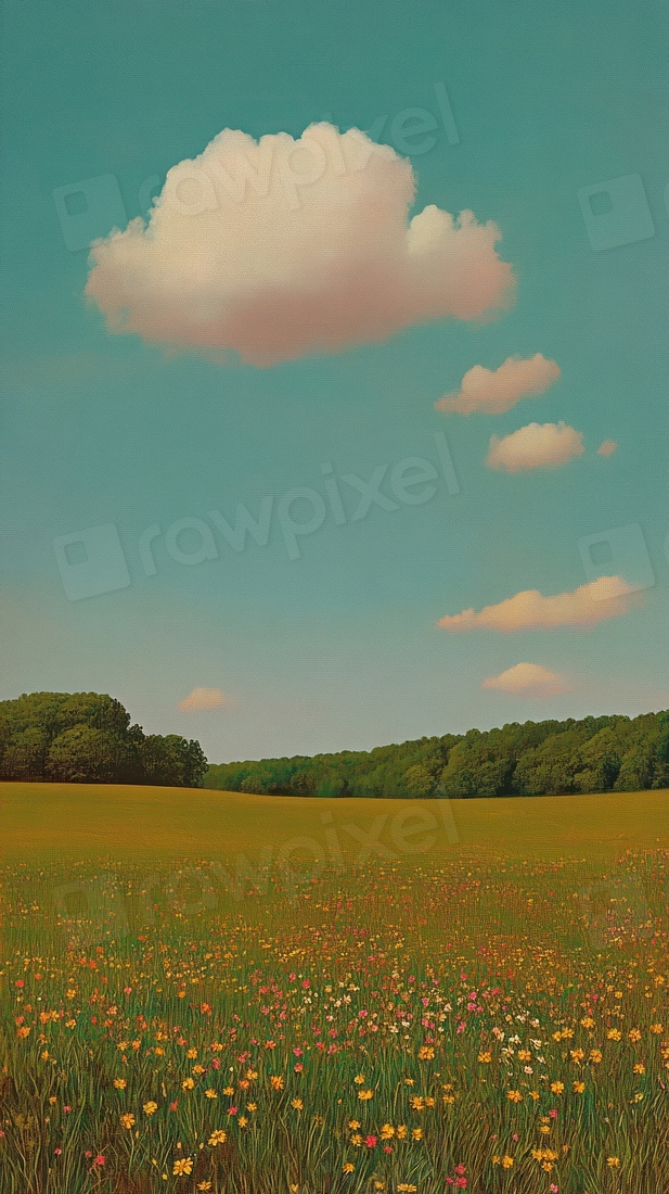 Spring meadow wallpaper landscape outdoors. | Free Photo Illustration ...