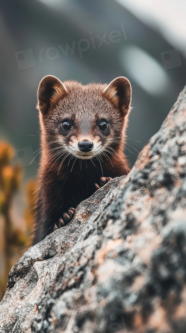 Pine Marten wildlife photography curious. | Free Photo - rawpixel