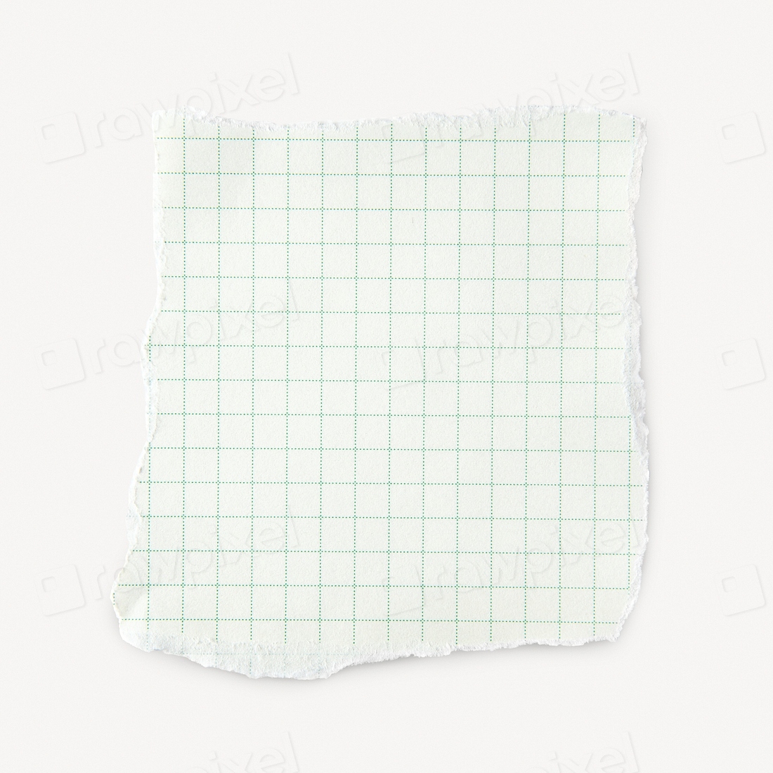 Green torn grid paper note, | Premium PSD - rawpixel
