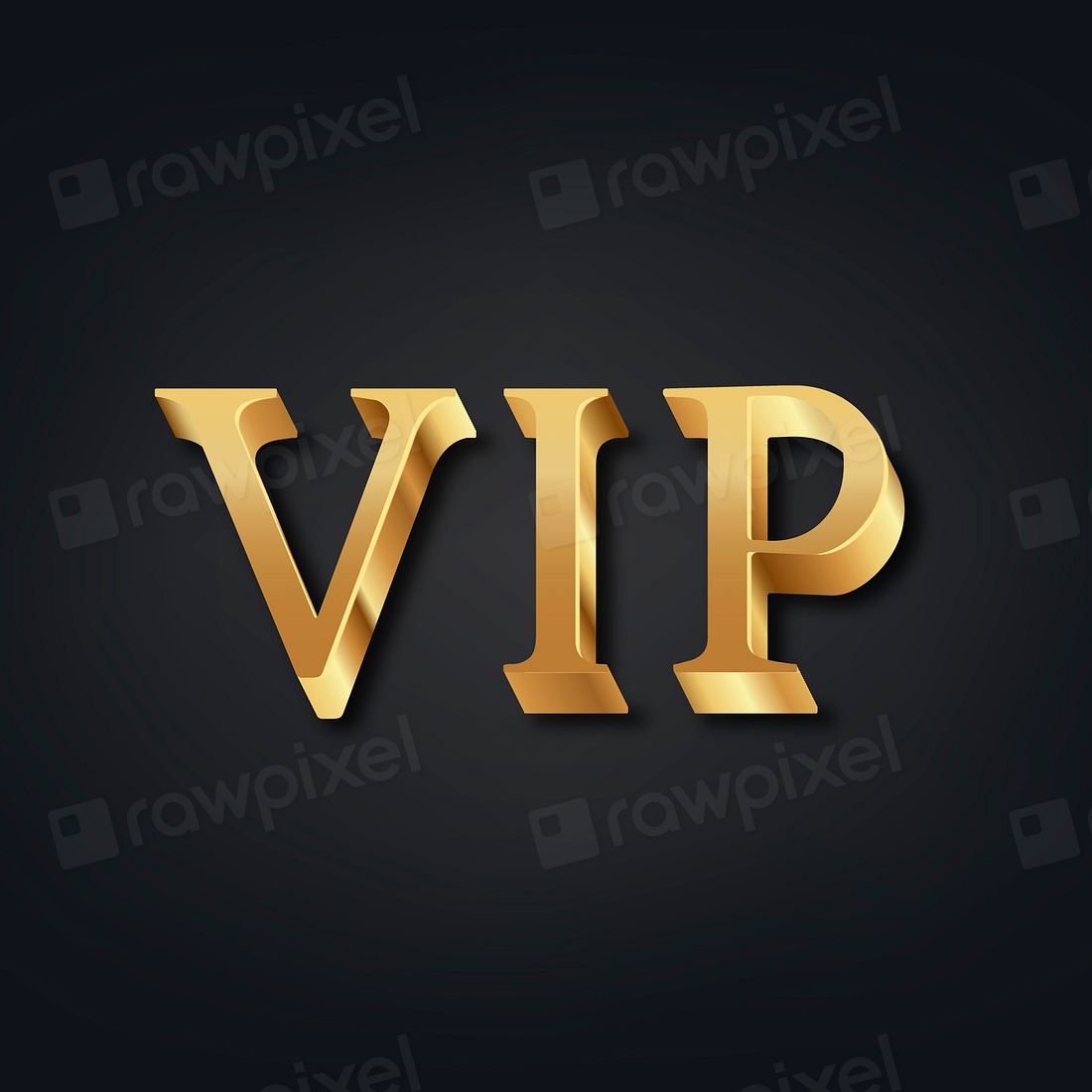 VIP typography 3d golden font | Free Photo - rawpixel