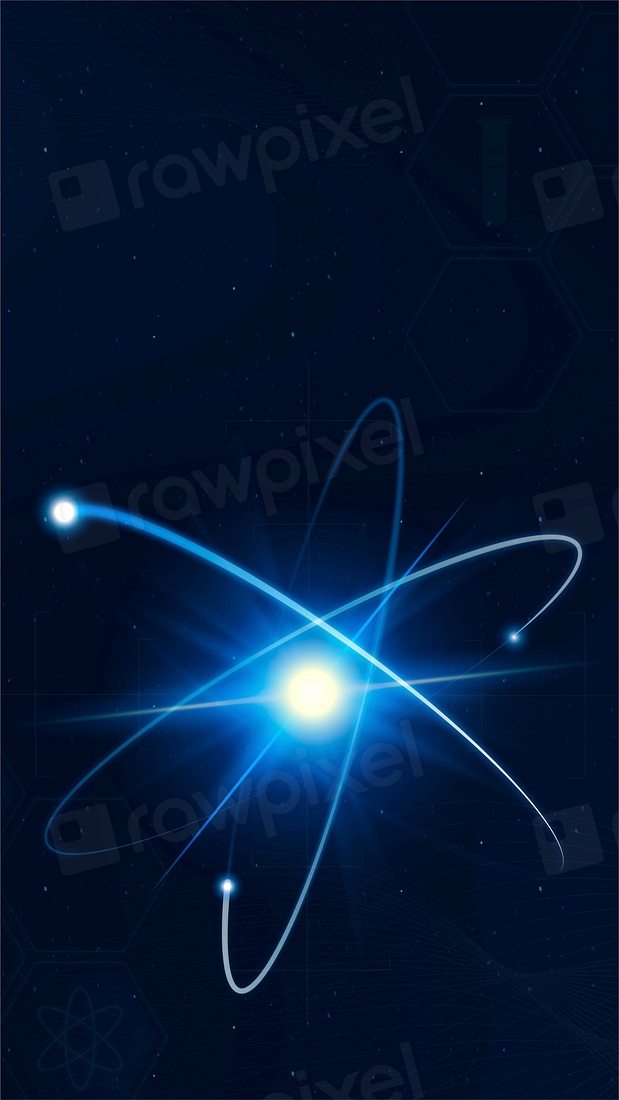 Atomic science technology background vector | Premium Vector - rawpixel