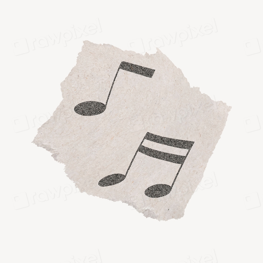 Musical notes collage element, torn | Premium Vector - rawpixel