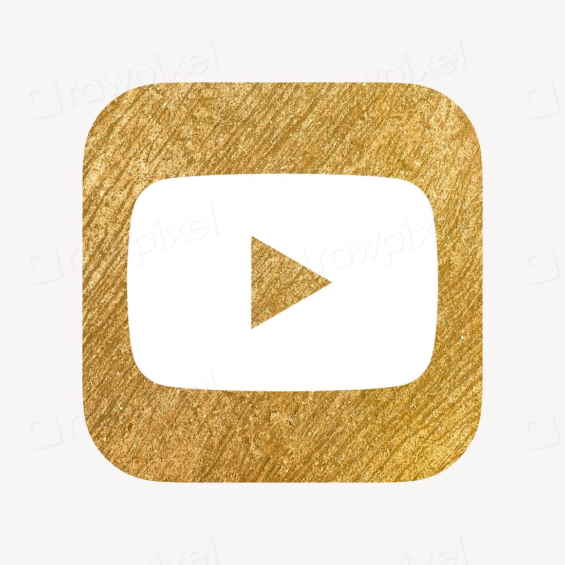 YouTube icon social media gold | Premium PSD - rawpixel