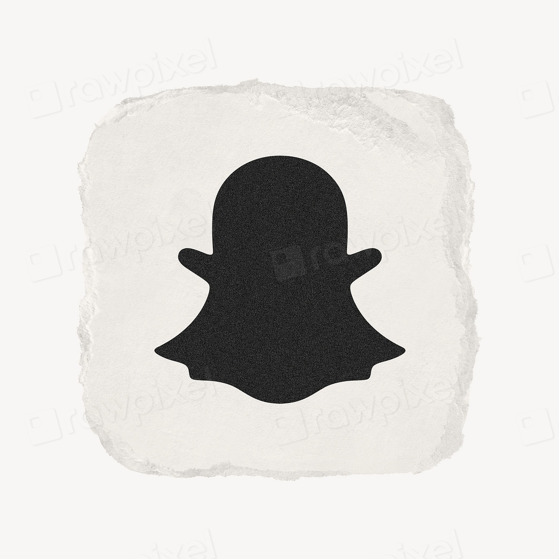 Snapchat icon social media ripped | Premium PSD - rawpixel