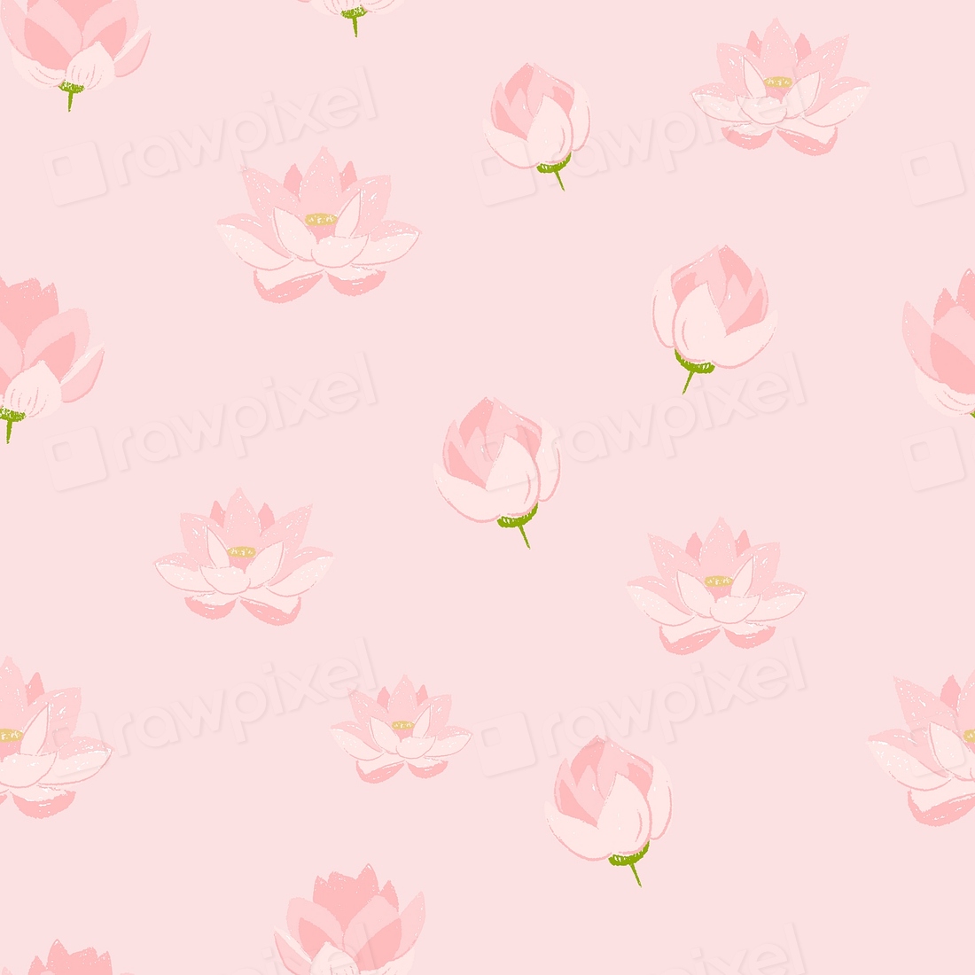 Pink lotus floral pattern vector | Premium Vector - rawpixel