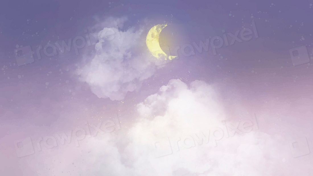 Pastel background white crescent moon | Premium Photo - rawpixel