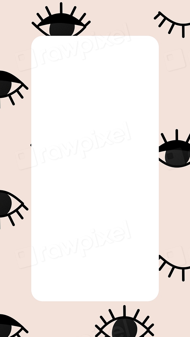 Beige eyes pattern frame, doodle | Premium PSD - rawpixel