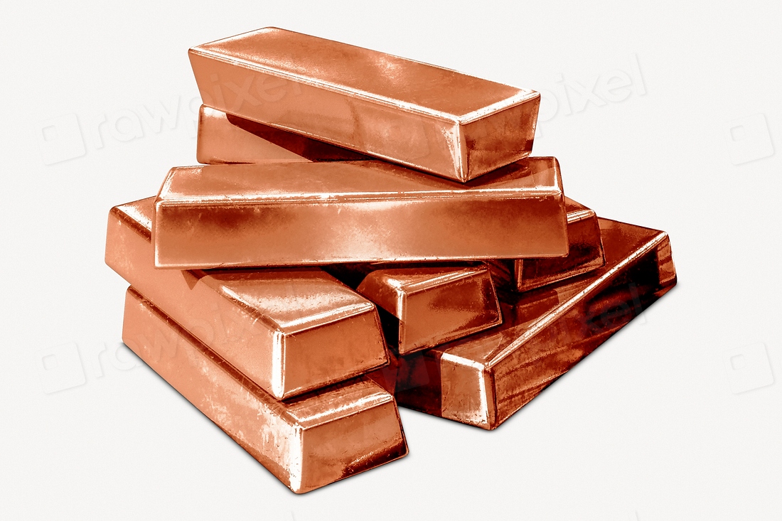 Copper bars sticker, commodity collage | Premium PSD - rawpixel