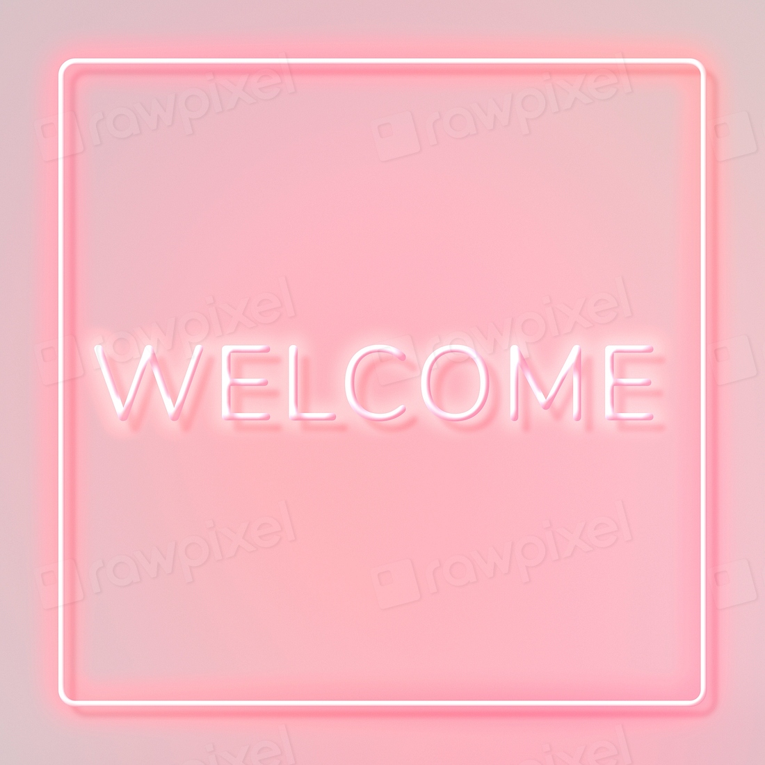 Welcome pink neon sign frame | Free Photo - rawpixel