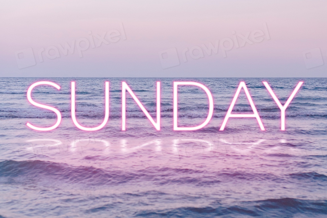 SUNDAY word pink neon typography | Free Photo - rawpixel