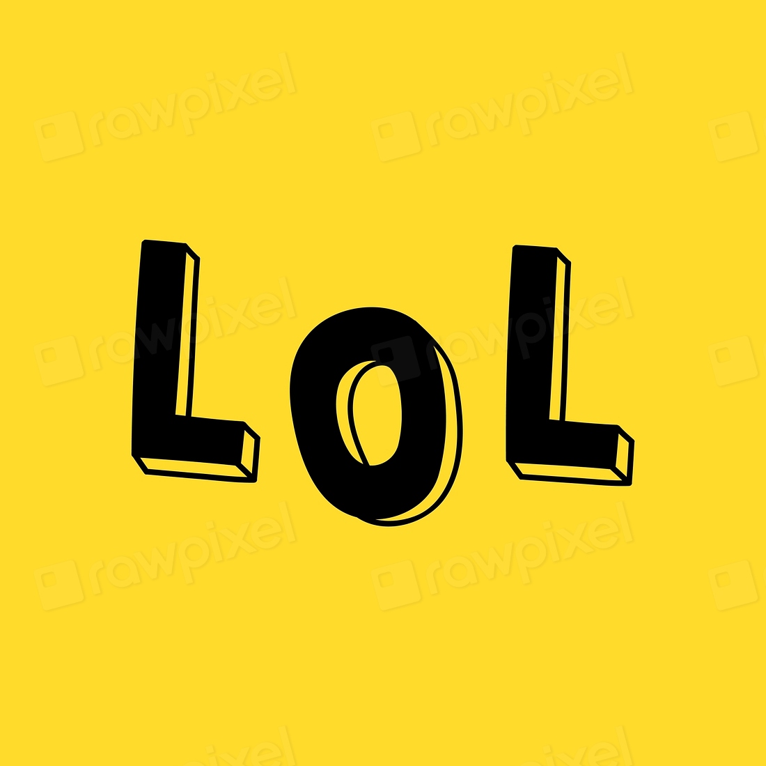 Lol vector word art typography | Premium Vector - rawpixel