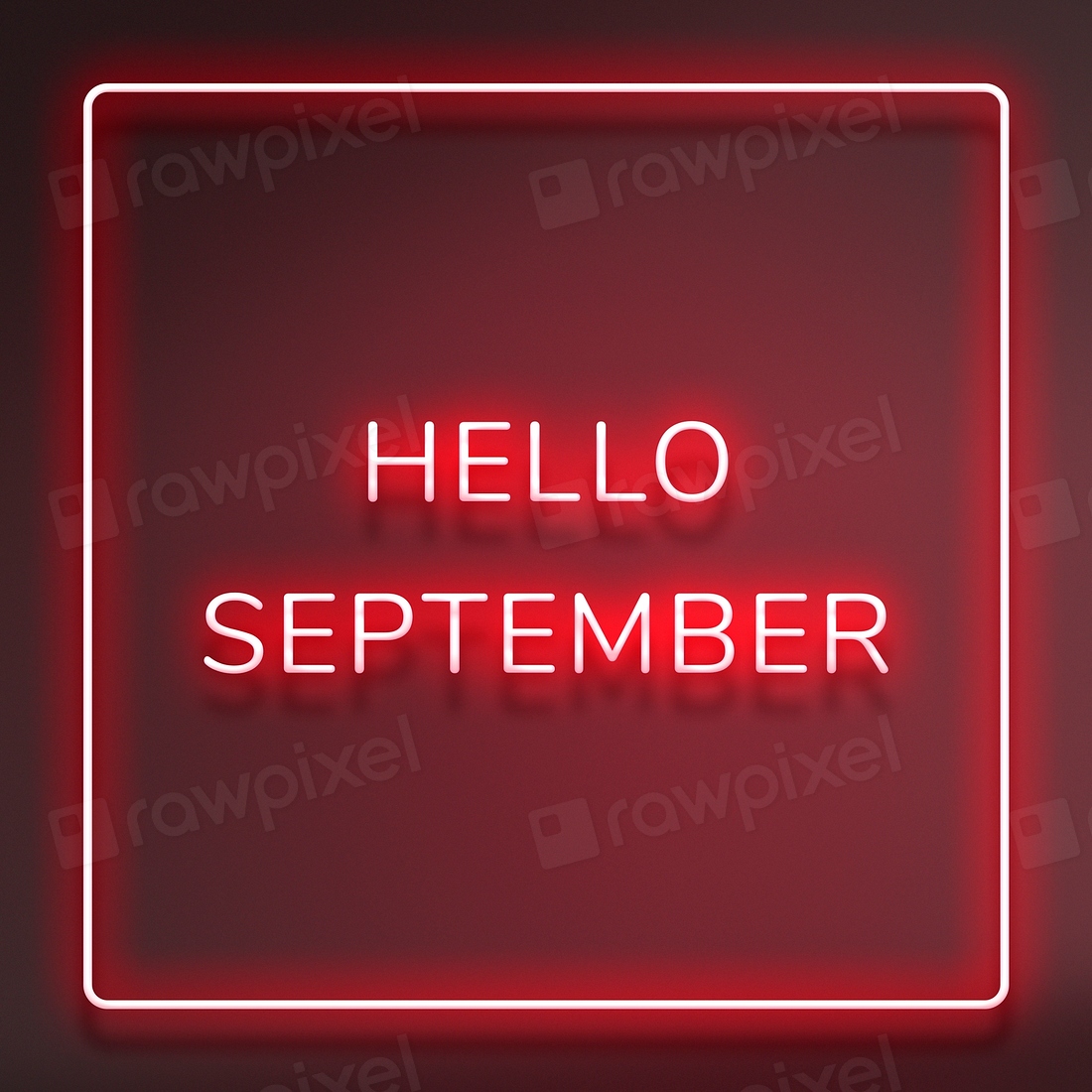Hello September frame neon border | Free Photo - rawpixel