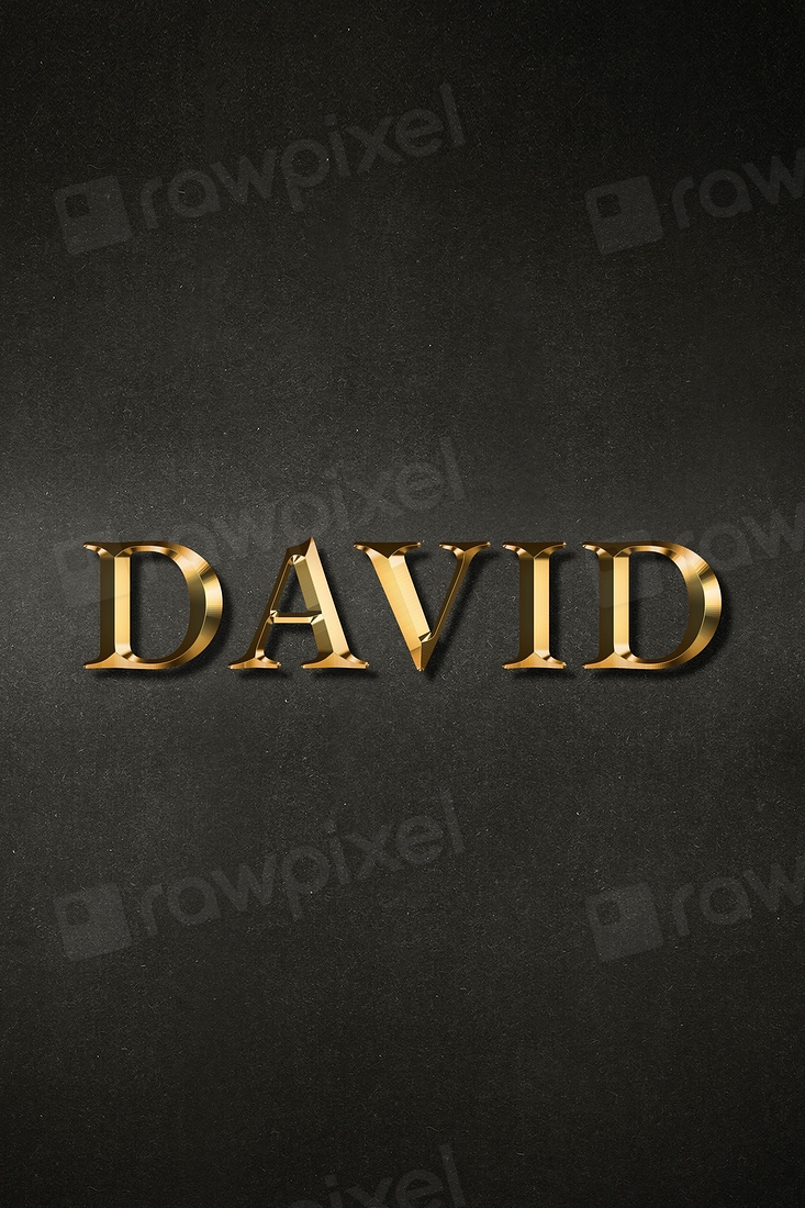 David typography gold effect design | Free Photo - rawpixel