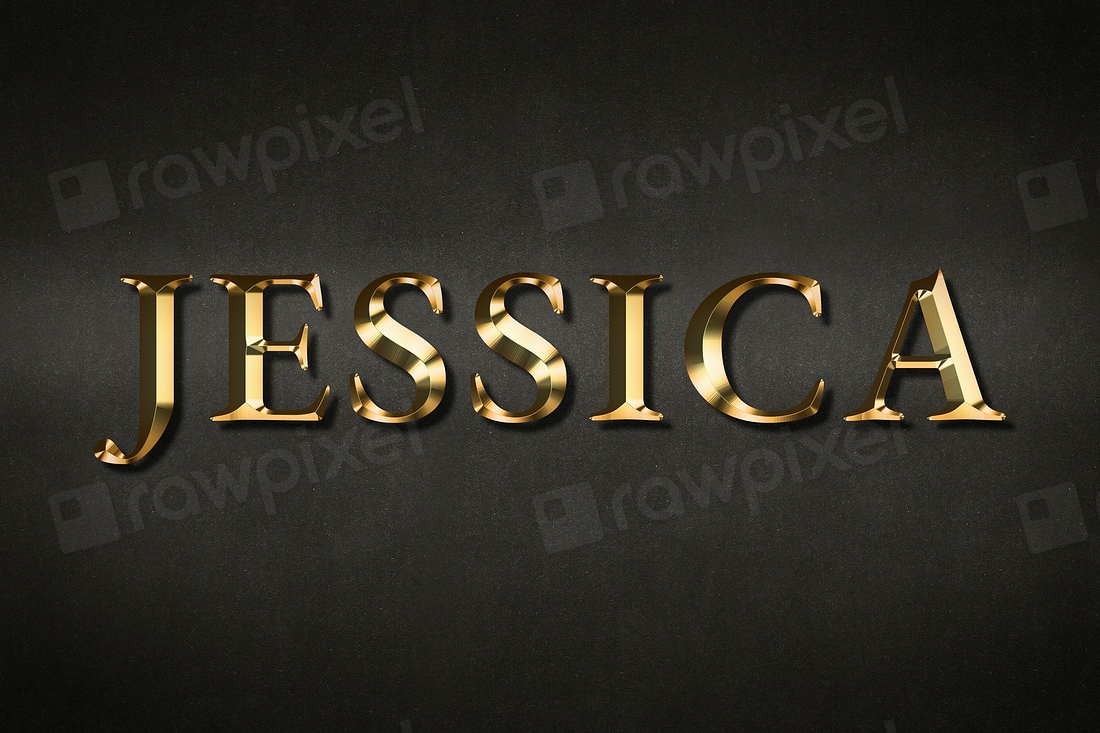Jessica typography gold effect design | Free Photo - rawpixel