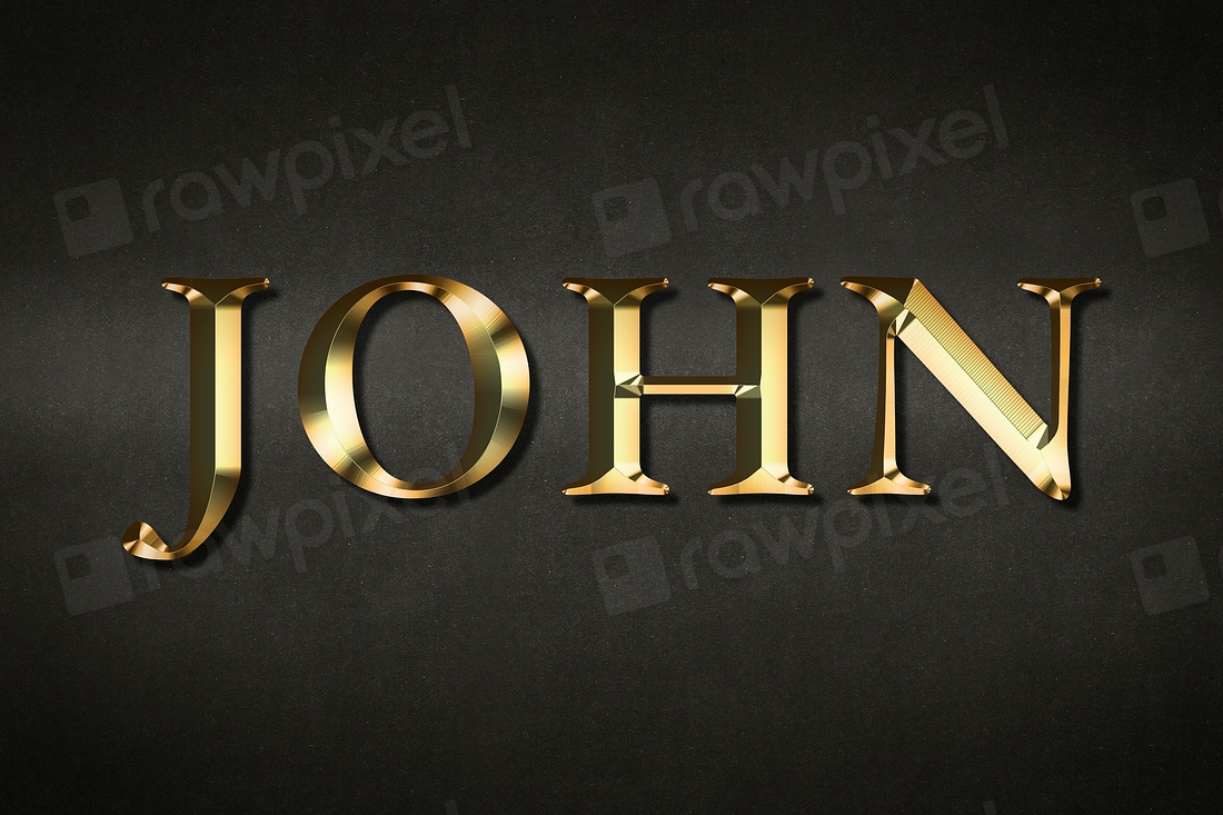 John typography gold effect design | Free Photo - rawpixel