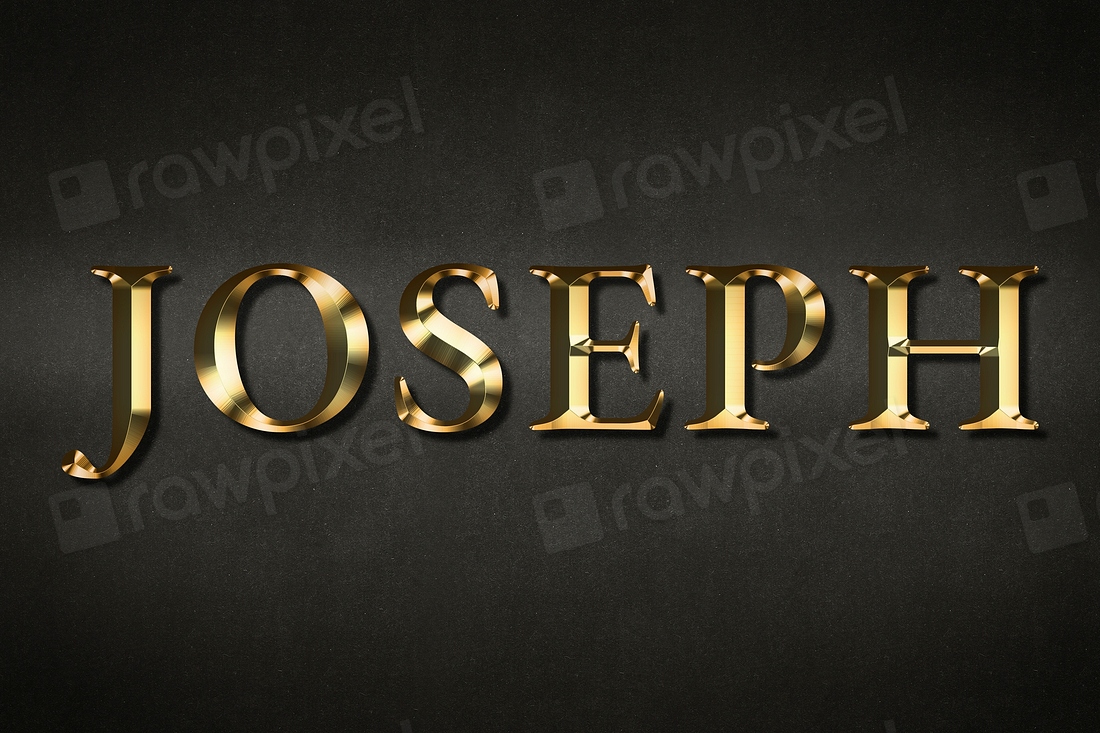 Joseph typography gold effect design | Free Photo - rawpixel