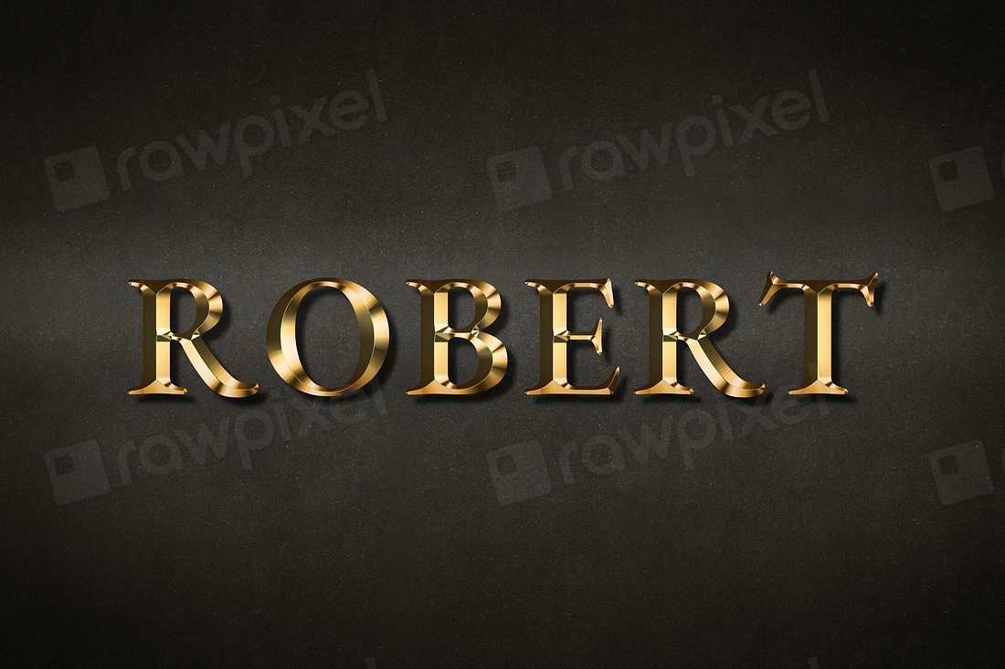 Robert typography gold effect design | Free Photo - rawpixel