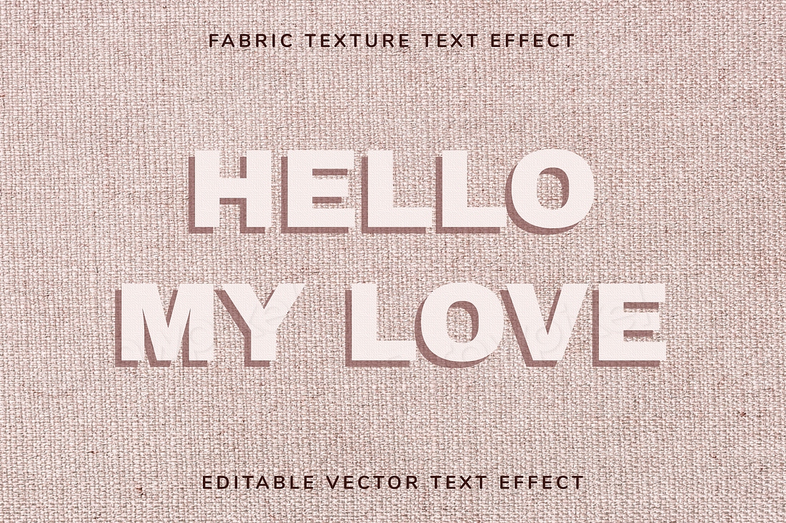 Fabric texture editable vector text | Premium Vector Add-on - rawpixel