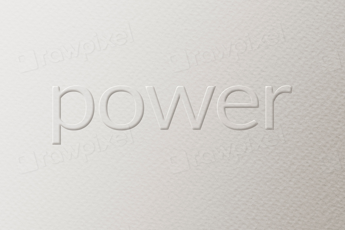 Power embossed text white paper | Free Photo - rawpixel