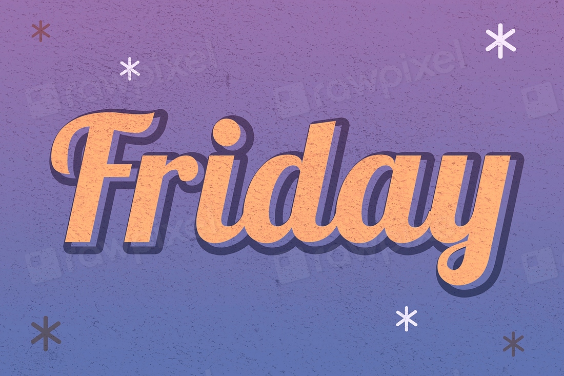 Friday text magical star feminine | Free Photo - rawpixel
