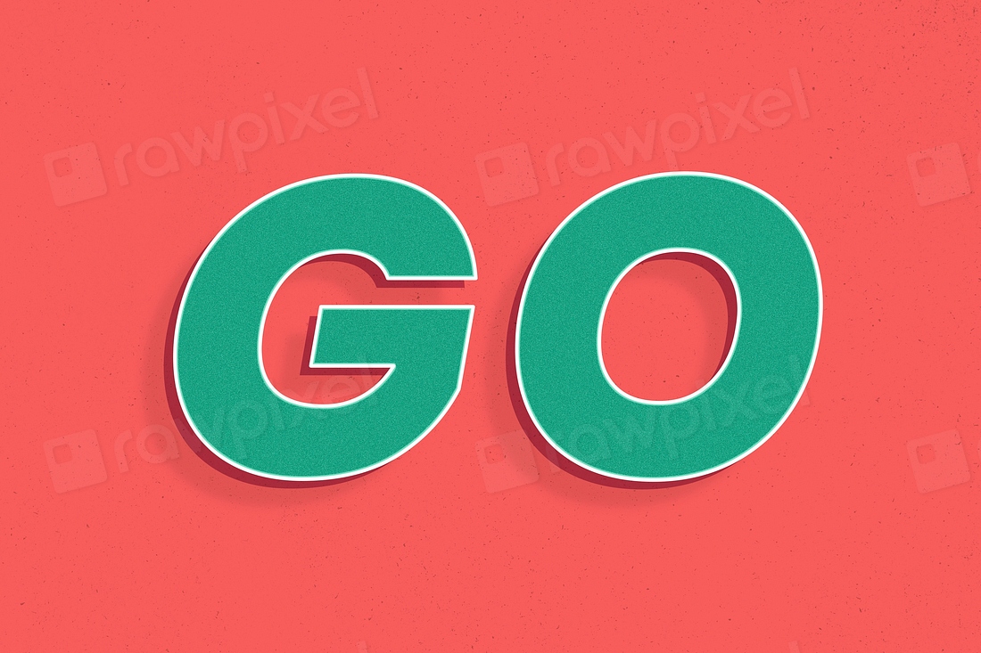 Retro go text word art | Free Photo - rawpixel