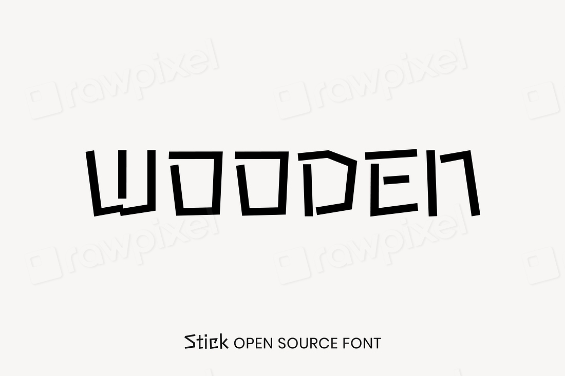 Stick open source font Fontworks | Free Font Add-on - rawpixel