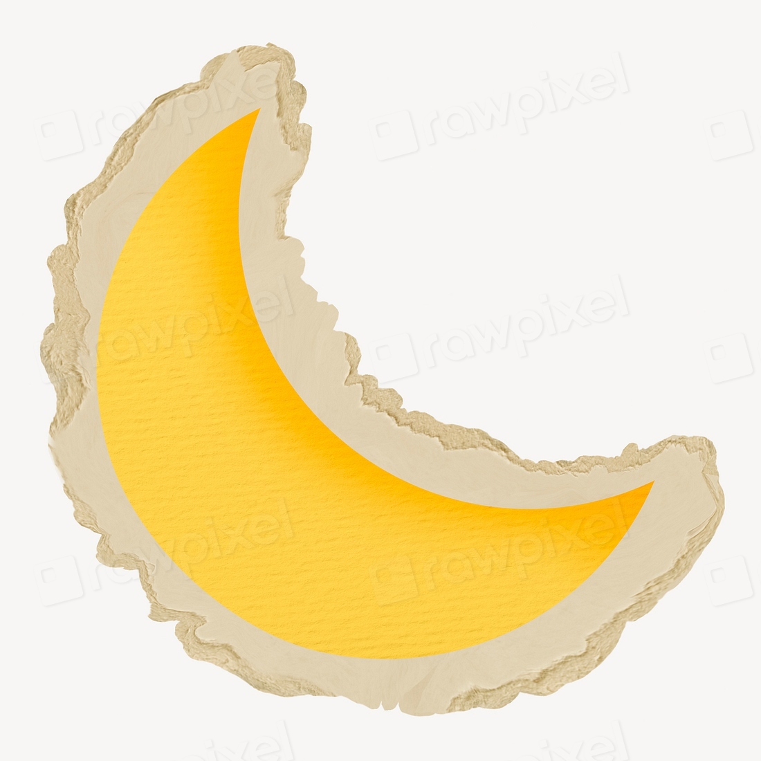 Crescent moon, ripped paper collage | Premium Photo - rawpixel