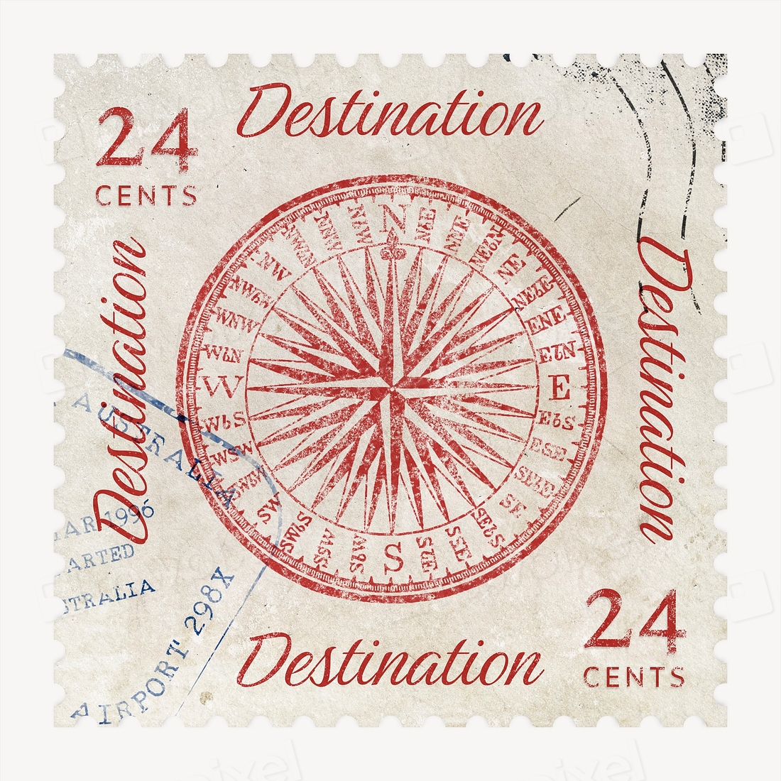 Destination postage stamp sticker, travel | Premium PSD - rawpixel