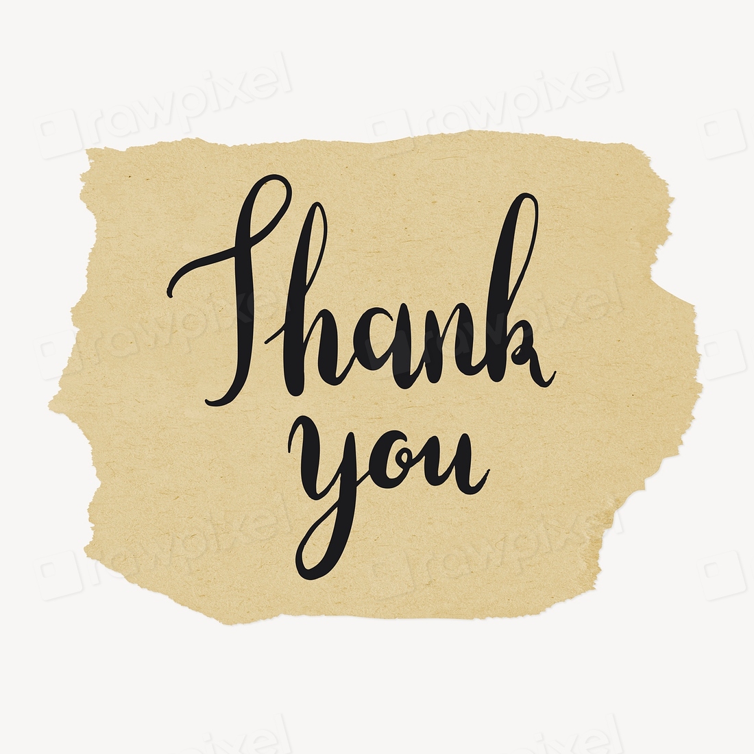 Thank you word, ripped paper | Free PSD - rawpixel