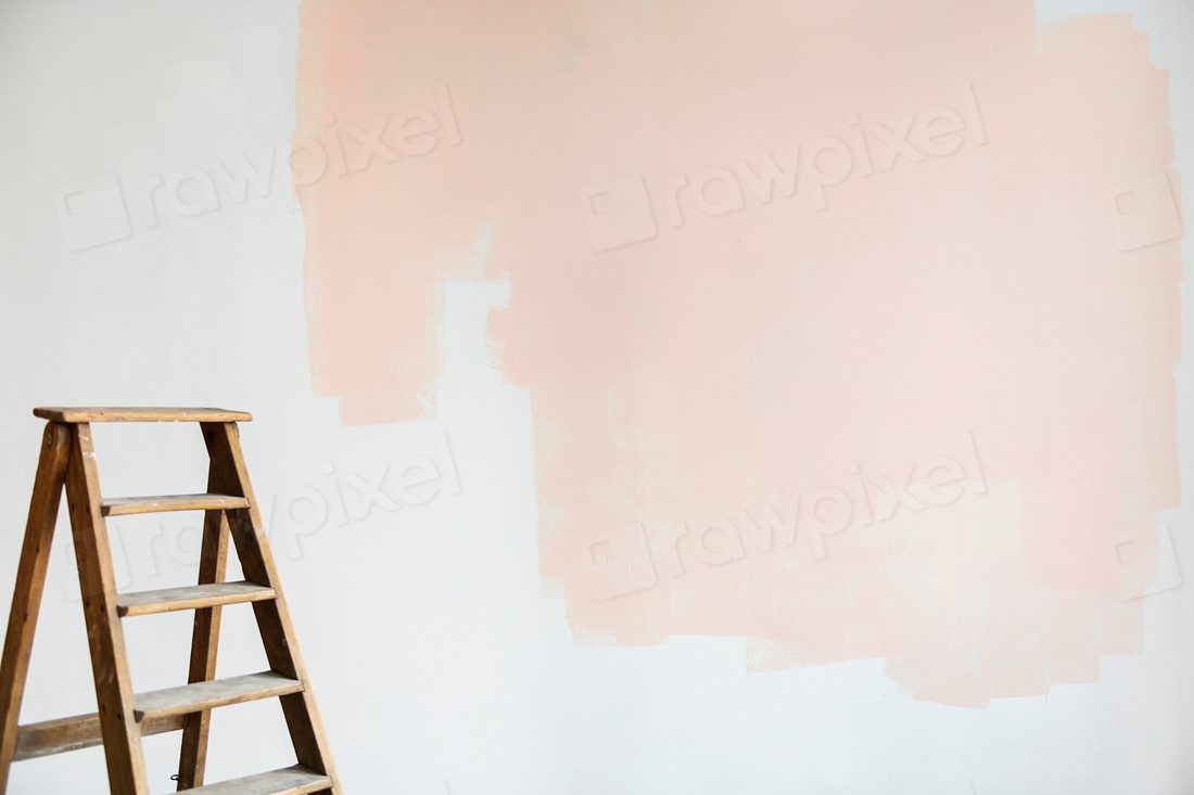 Unfinished painted wall with ladder | Premium Photo - rawpixel