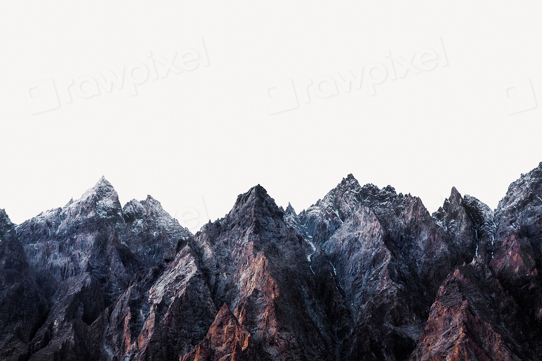 Himalayas mountain border collage element, | Premium PSD - rawpixel