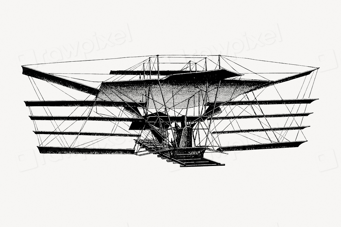 Aircraft collage element, hand drawn | Premium PSD - rawpixel