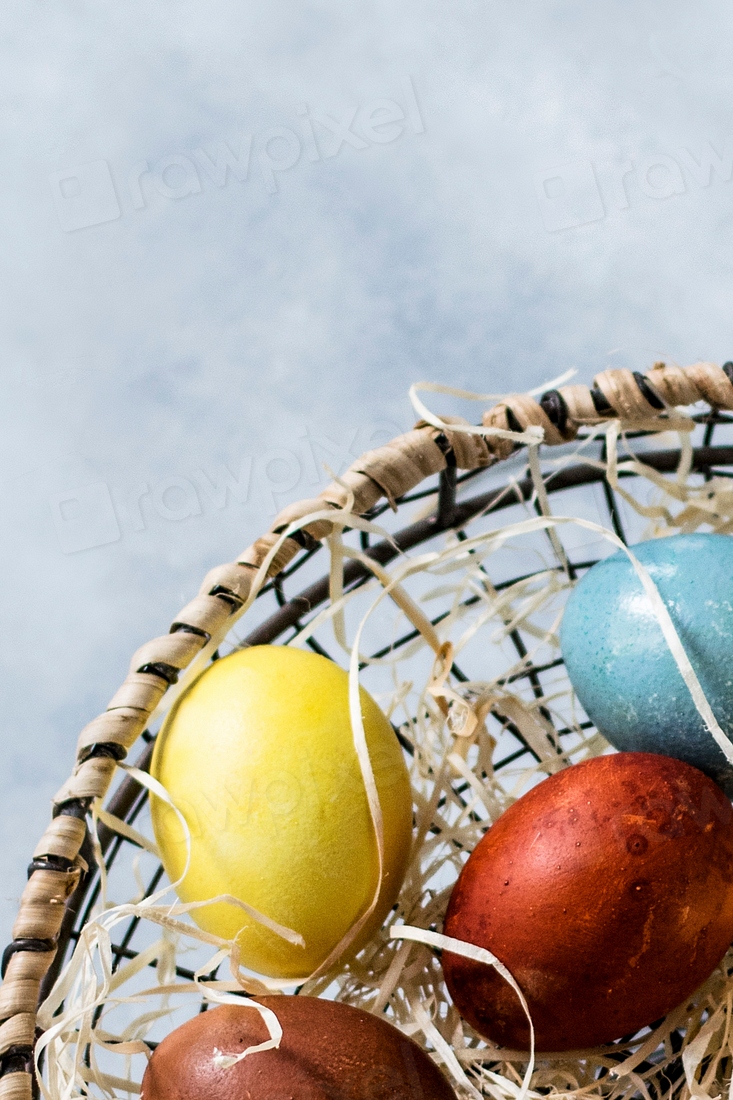 Colored Easter eggs basket. Visit | Free Photo - rawpixel