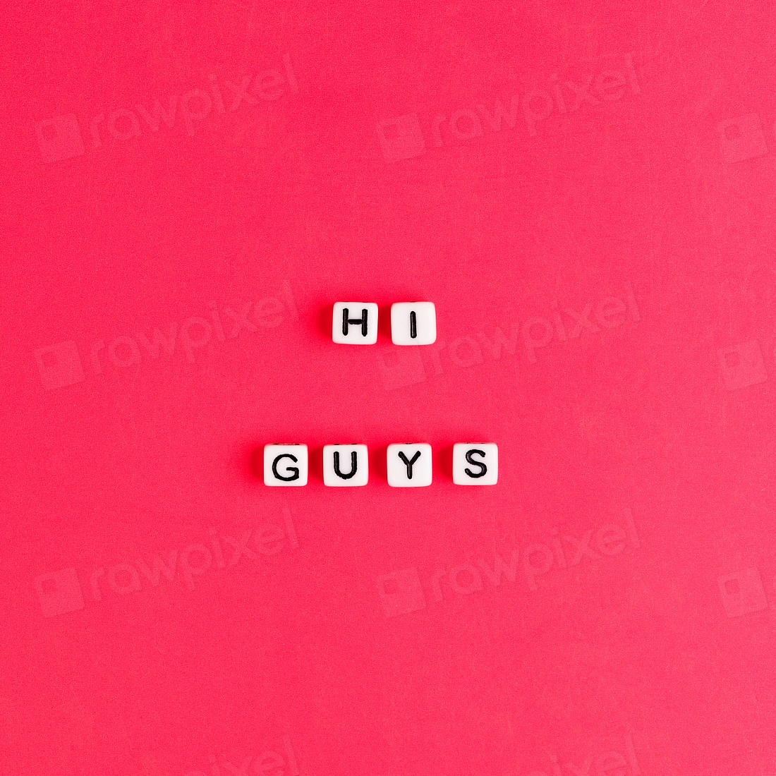 HI GUYS beads word typography | Free Photo - rawpixel