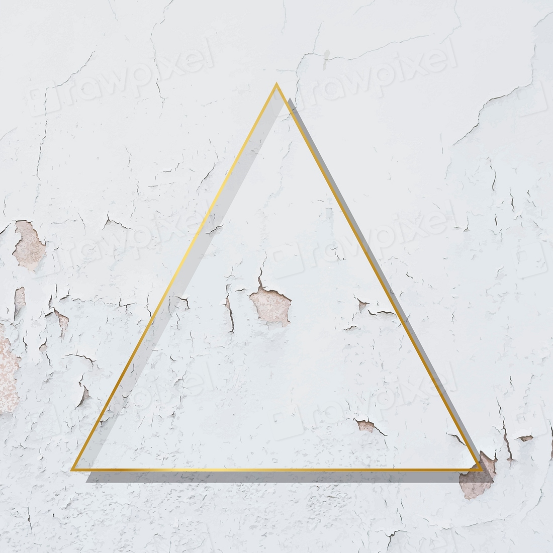 Triangle gold frame weathered white | Premium Vector - rawpixel