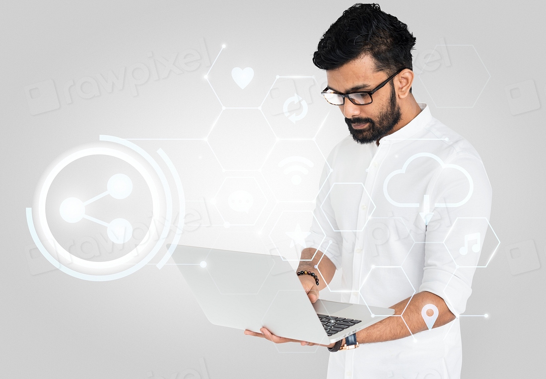 Indian man using a laptop | Premium Photo - rawpixel