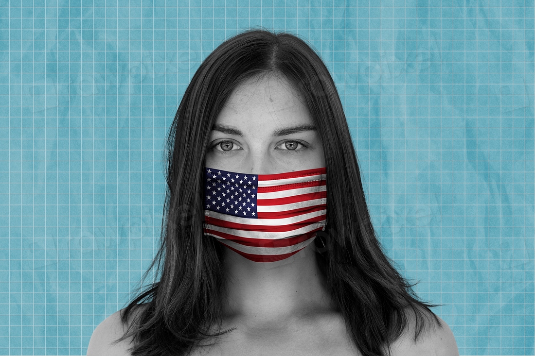 American woman wearing face mask | Premium Photo - rawpixel