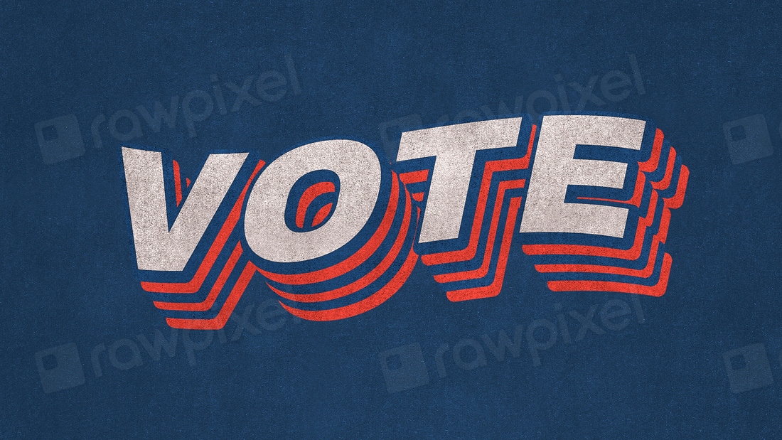 Retro Vote layered text typography | Free Photo - rawpixel