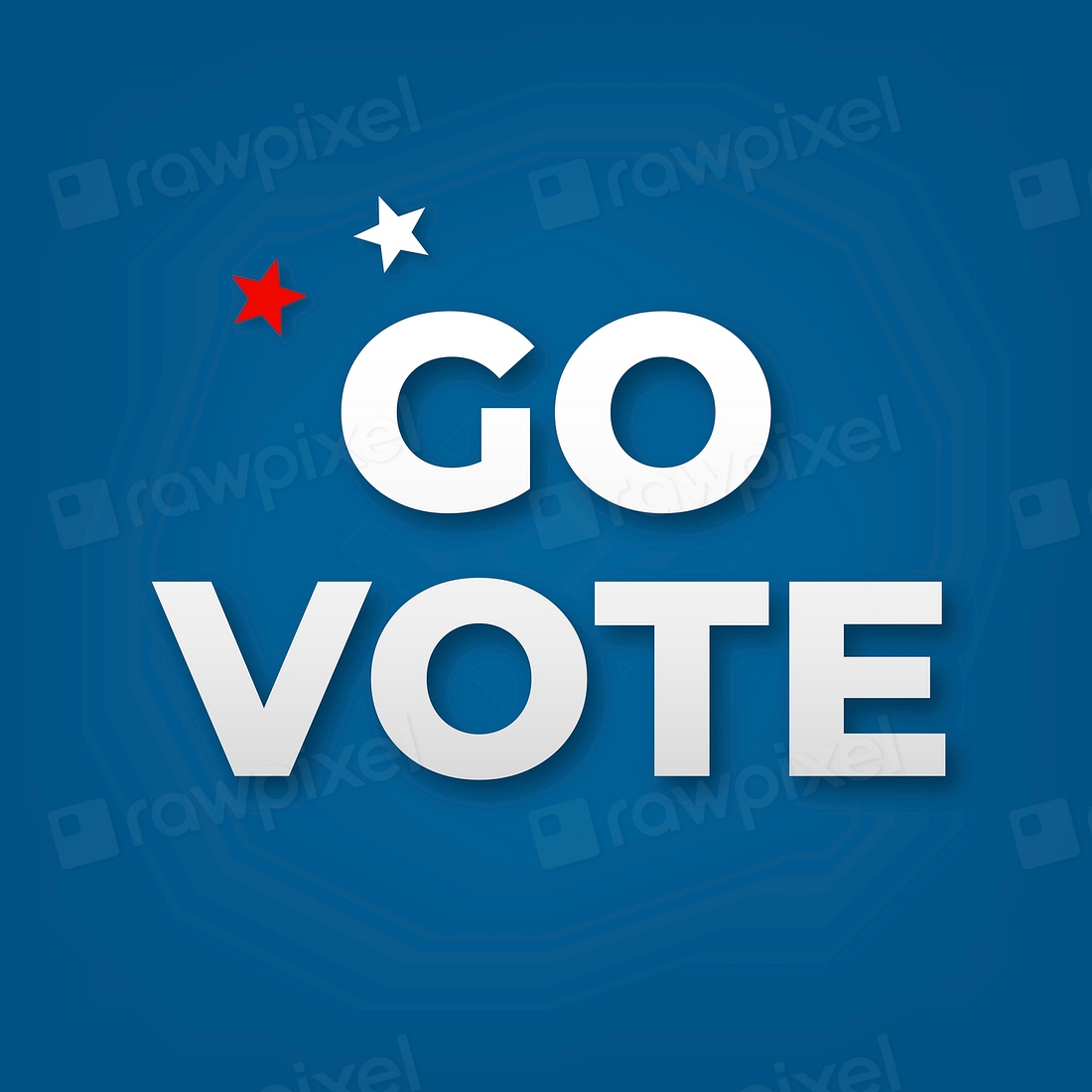 Go vote white message vector | Premium Vector - rawpixel