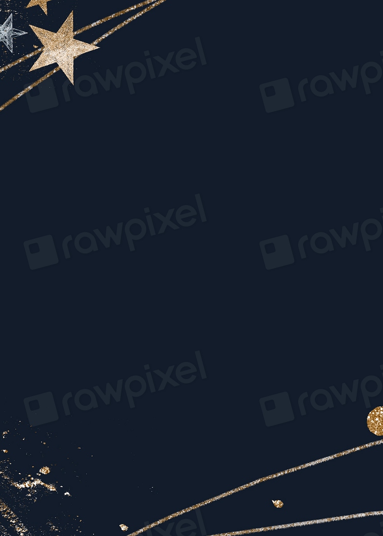 Glittery gold star psd invitation | Premium PSD - rawpixel